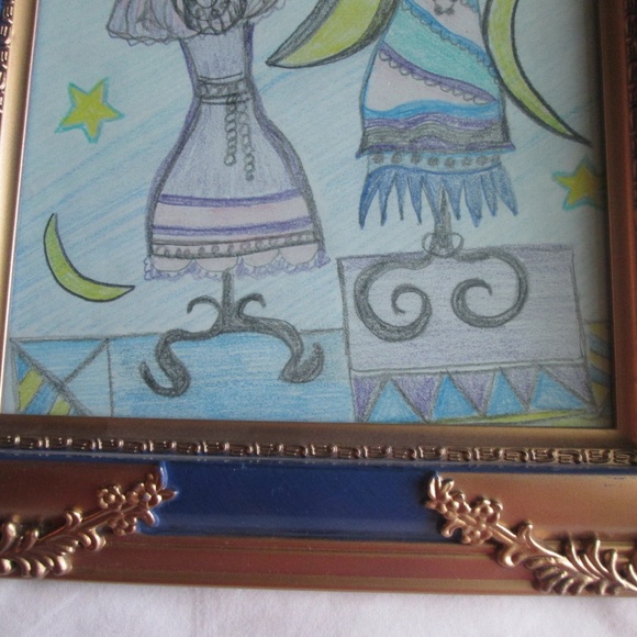 WHIMSICAL WAYS ART | Wall Decor | Flapper Girls Colored Pencil Drawing ...